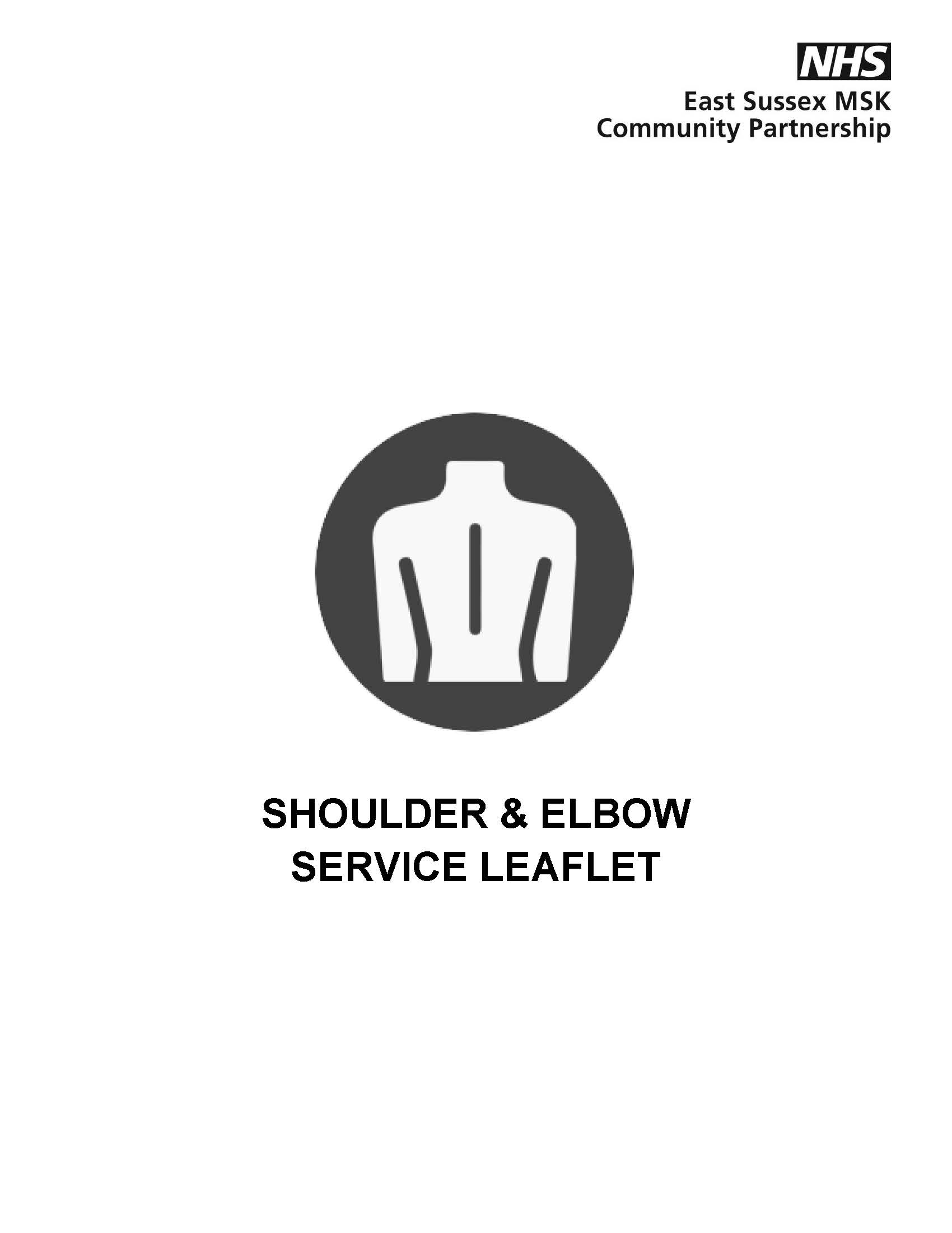 Shoulder and Elbow Service Leaflet – East Sussex MSK Community Partnership